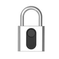 China Bike Fingerprint Unlock Security Zinc Alloy Smart Electronic Padlock Waterproof Anti-theft for sale