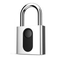 China Bike Fingerprint Unlock Security Zinc Alloy Smart Electronic Padlock Waterproof Anti-theft for sale