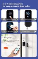 China Home Hotel Office WiFi Connected Smart Lock Tuya Network Electronic Password Box Metal Gate Glass IP65 Waterproof for sale