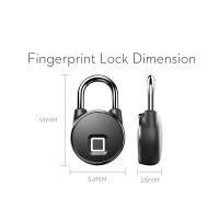 China Smart App Fingerprint Zinc Alloy Padlock for Waterproof Door and Garage Security for sale
