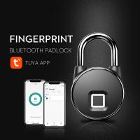 China Smart App Fingerprint Zinc Alloy Padlock for Waterproof Door and Garage Security for sale