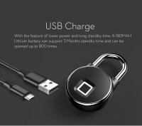 China Smart App Fingerprint Zinc Alloy Padlock for Waterproof Door and Garage Security for sale