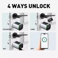 China Easily Installed Silver Outdoor Smart Bluetooth Cabinet Lock with TUYA Fingerprint Key for sale