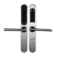 China Silver Stainless Steel Fingerprint Bluetooth Smart Electronic Door Lock for Wood Door for sale