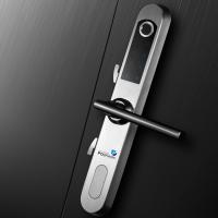 China Silver Stainless Steel Fingerprint Bluetooth Smart Electronic Door Lock for Wood Door for sale