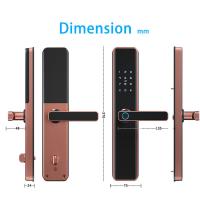China APP Controlled Fingerprint Door Lock for Aluminum Wood Steel Doors Tuya Smart TT Lock for sale