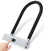 China Fingerprint Smart U Lock for Bicycle Bike Motorcycle Glass Door Heavy Duty Zinc Alloy for sale