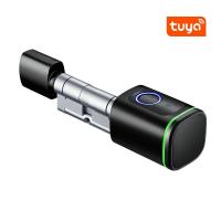 China Keyless Biometric Fingerprint Tuya Digital Cylinder Lock for Home Hotel Apartment for sale