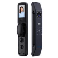 China Card Unlock Smart Doorlock with Camera Automatic Cat Eye and Fingerprint APP Intercom for sale