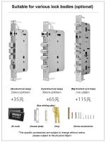 China 100 Capacity Smart Metal Door Lock with Key Unlock and Fingerprint/Password/Card for sale