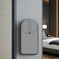 China Tiny Cabinet Smart Entry Lock with Tuya Ttlock App Grey Color 1 Year Battery Life for sale