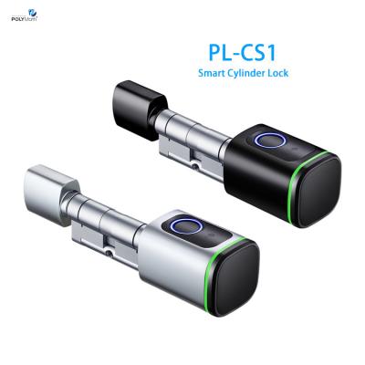 China Portable Wifi Rfid Fingerprint Code Tuya Smart Lock for 35-45mm Stainless Steel Doors for sale