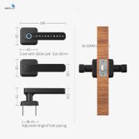 China User-friendly Fingerprint WIFI Indoor Security Door Lock Handle Zinc Alloy For Hotel for sale