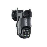 China 2.8 8mm Dual Lens PTZ IP Camera with Hybrid Zoom Human Detection and Audio Capability for sale