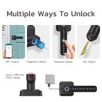 China Memory Card Data Storage Smart Lock for Wood Door Waterproof IP66 Fingerprint Wifi for sale
