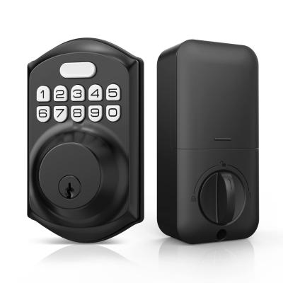 China Keyless Entry Fingerprint Door Lock Tuya Smart Memory Card Data Storage Option Grey for sale