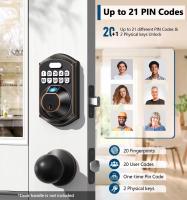 China Keyless Entry Fingerprint Door Lock Tuya Smart Memory Card Data Storage Option Grey for sale
