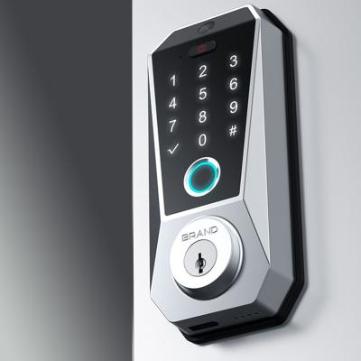 China Tuya WIFI Digital Smart Door Lock with Memory Card Data Storage and Fingerprint Access for sale