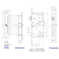 China High Security Standard Mortise for Stainless Steel Intelligent Fingerprint Lock Body for sale