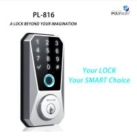 China Secure Wood Door Fingerprint Lock with Numeric Keyboard and Fingerprint Recognition for sale