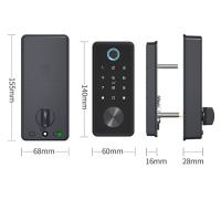 China POLYMATH TT App Cylinder Smart Front Door Lock for Wood Door Code APP Fingerprint Unlock Method for sale