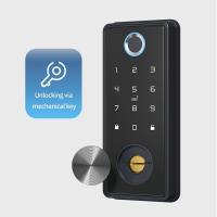 China POLYMATH TT App Cylinder Smart Front Door Lock for Wood Door Code APP Fingerprint Unlock Method for sale