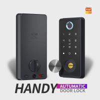 China Aluminum Door T1 Mute TUYA Smart Lock Zinc Alloy Black Silvery CN FUJ Wifi Blue Tooth for sale
