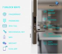 China Blue Tooth Network Aluminum Door Tuya Waterproof Fingerprint Lock BLE WIFI Smart Door Lock for sale