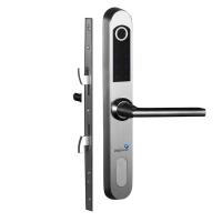 China Smart and Secure Waterproof Digital Biometric Handle Fingerprint Door Lock with Alarm for sale