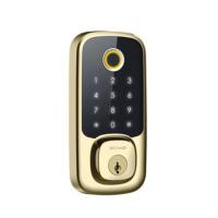 China Outdoor Fingerprint Door Lock with Smart Security Key and Memory Card Functionality for sale