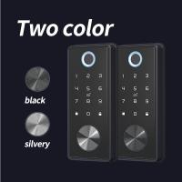 China Aluminum Door TUYA Smart Lock with Fingerprint Recognition and Memory Card Storage for sale