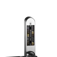 China Waterproof Stainless Steel Biometric Fingerprint Glass Door Lock for Sliding Doors for sale
