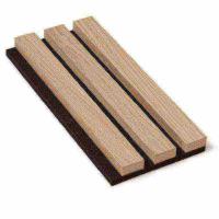 China Modern Design Fireproof and Waterproof Polyester Fiber Acoustic Wood Slat Wall Panels for sale