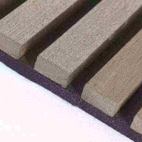 China Modern Design Fireproof and Waterproof Polyester Fiber Acoustic Wood Slat Wall Panels for sale