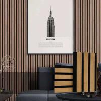 China Custom Wood Slat Acoustic Panels 100% Polyester Fiber for Wall and Ceiling Insulation for sale