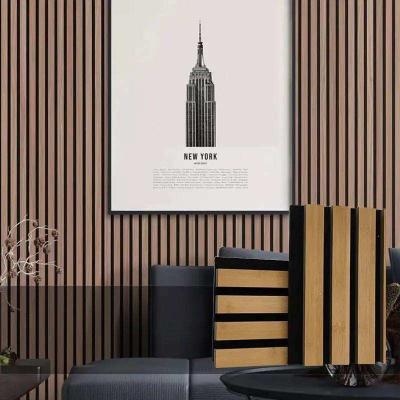 China Eco-Friendly Wooden Slats Acoustic Wall Panels for Highly Effective Sound Absorption for sale