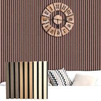 China Anti Sound Absorption Modern Wood Slat Polyester Fiber Wall Panel for Acoustic Proofing for sale
