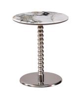 China PC51 Indoor Small Accent Table Incorporating Stainless Steel Base for sale