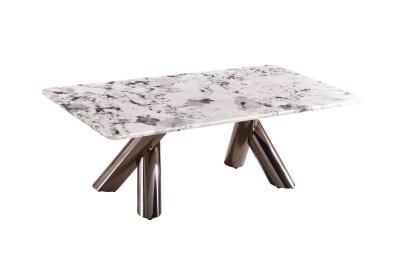 China T1052 Seamless Sculptural Appearance Small Round Coffee Table Premium Marble Dining Table for sale