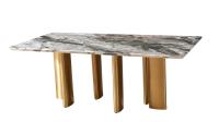 China T1054 Living Room Furniture Coffee Table Luxury Emerald Green Marble Dining Table for sale