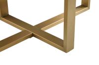 China T961-1 Minimalist Oval White Marble Coffee Table with Gold Metal Frame for sale