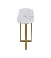 China T961-1 Irregular luxury console table modern console table Gold Frame Oval Marble Console Table for sale