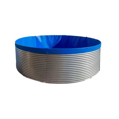 China Modular Round Galvanized Corrugated Steel Water Tank 3m-36m Diameter for Rainwater Fire Fish Farm for sale