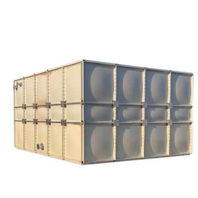 China Sectional FRP GRP SMC Water Tank 10000 Liter Modular Fiberglass Rainwater Storage Tank for sale