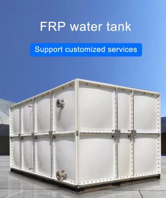 China GRP Sectional Water Storage Tank 1m to 5m Height 0.125m3 to 5000m3 Volume for sale