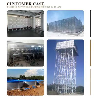 China Hot Dipped Galvanized Modular Sectional Water Tank 1m x 1m Panel 5mm to 16mm Thickness for sale