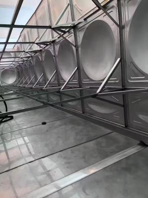 China Food Grade Stainless Steel Water Storage Tank 304 Hot Pressed Panel Welded Sectional 1.0mm for sale