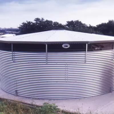 China Hot Galvanized Corrugated Steel Water Storage Tank 20000 to 50000 Liter Customizable Sizes for sale