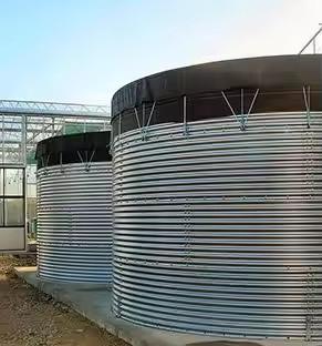 China Galvanized Corrugated Steel Rainwater Collection Tank Round 3m-36m Diameter Customizable for sale