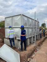 China 150000 Liter Large FRP Sectional Water Tank Fiberglass GRP Storage Tank for Water Treatment for sale